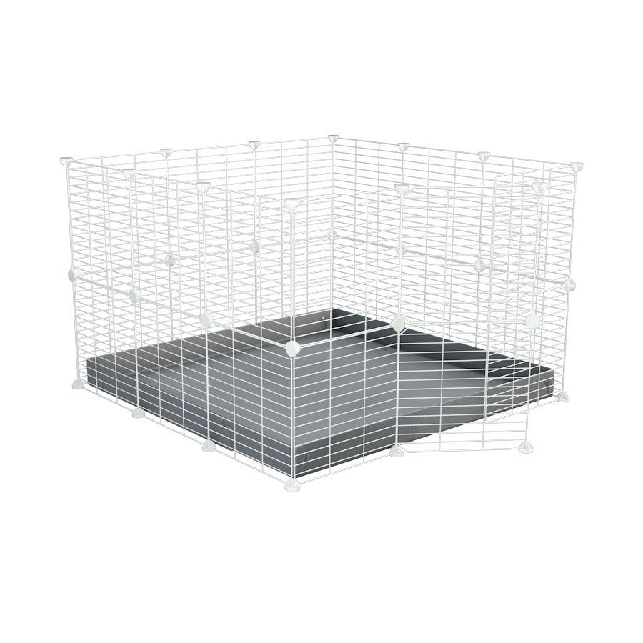 White C&C Cage for Rabbits 3x3 | Kavee C&C Cages USA
